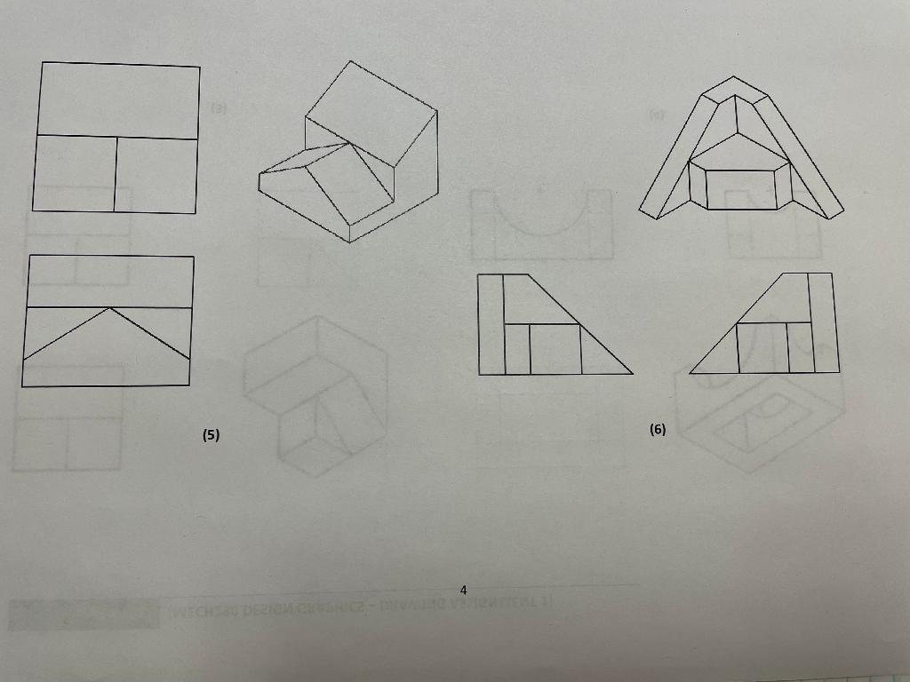 Solved Given the isometric view, draw the multiview or the | Chegg.com