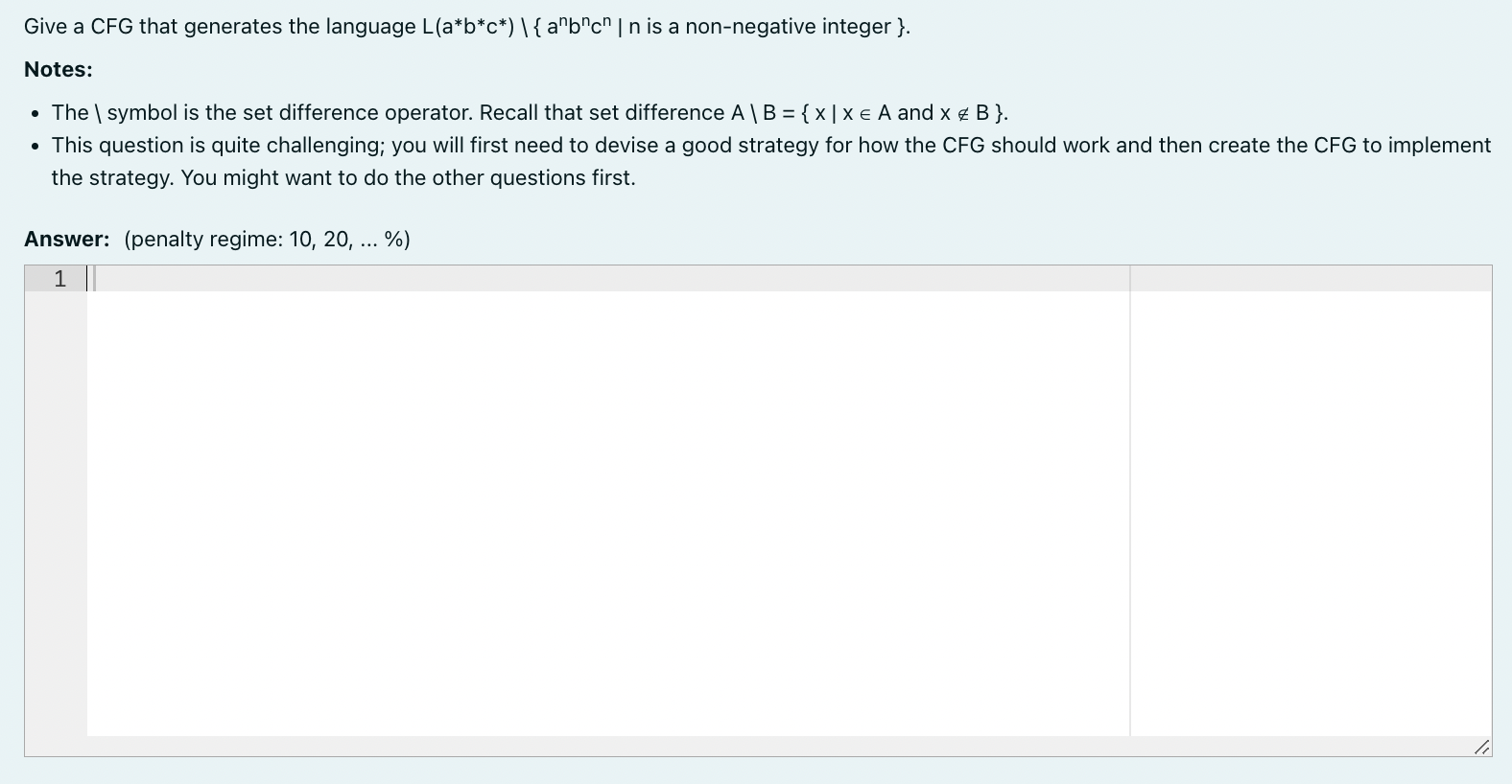 Solved Give A Cfg That Generates The Language L A B C {