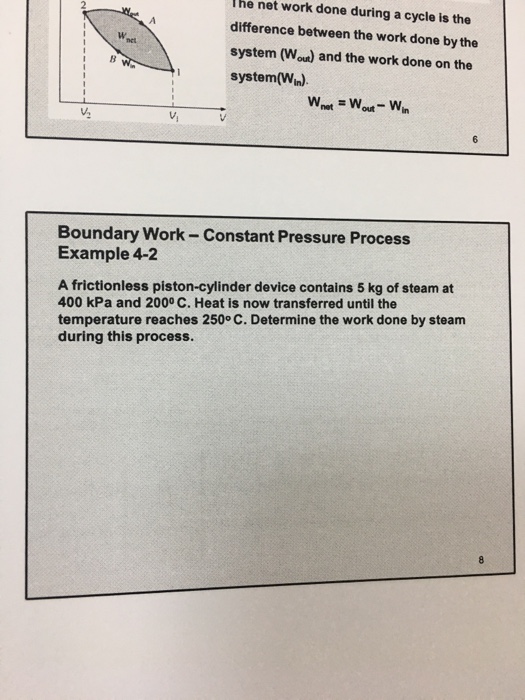 Solved The net work done during a cycle is the difference | Chegg.com