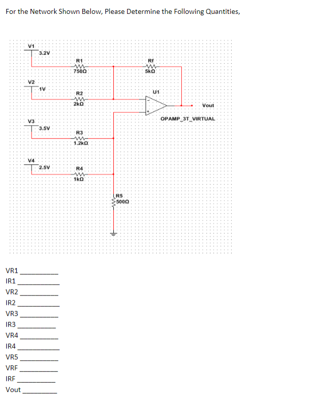 Solved For the Network Shown Below, Please Determine the | Chegg.com