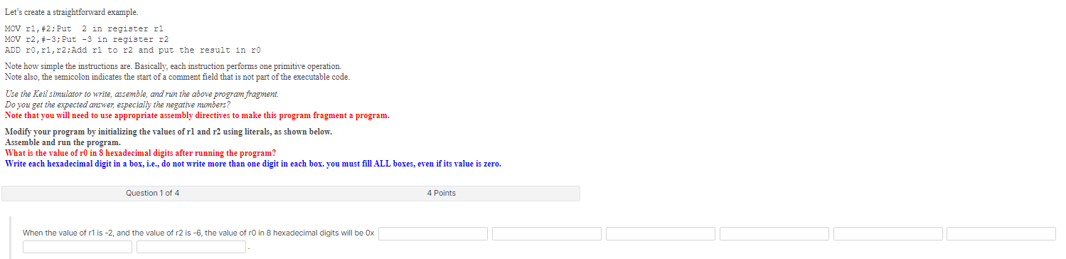 Solved Let's create a straightforward example.MOV r1,#2; Put | Chegg.com