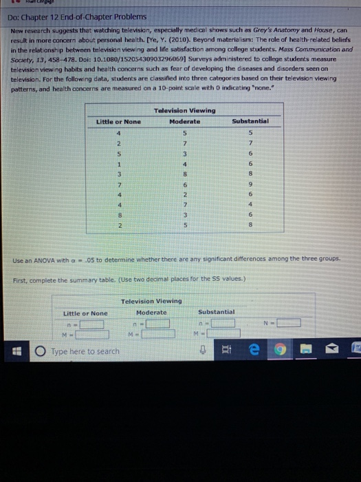 Solved Do: Chapter 12 End-of-Chapter Problems New research | Chegg.com