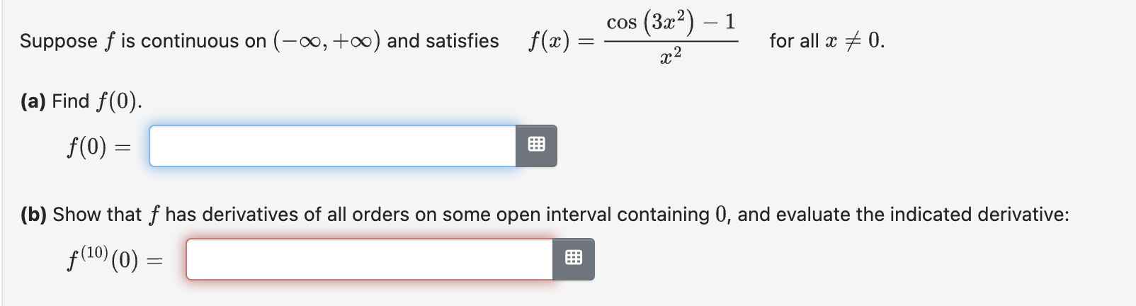 Solved Suppose is continuous on and satisfies for all . (a) | Chegg.com