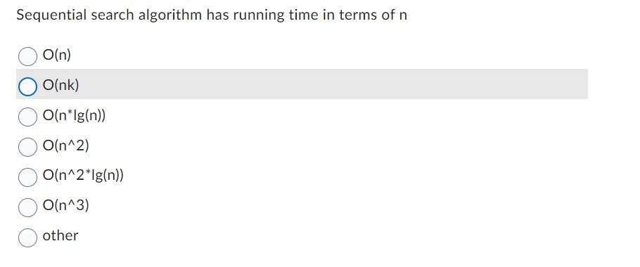 Solved Binary search algorithm has running time in terms of | Chegg.com