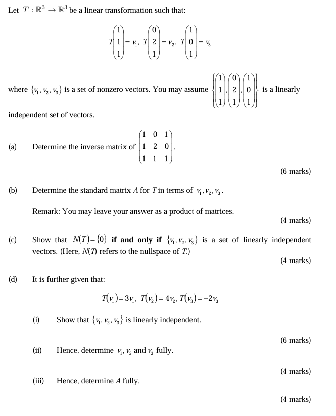 Solved Let T:R3→R3 ﻿be a linear transformation such | Chegg.com
