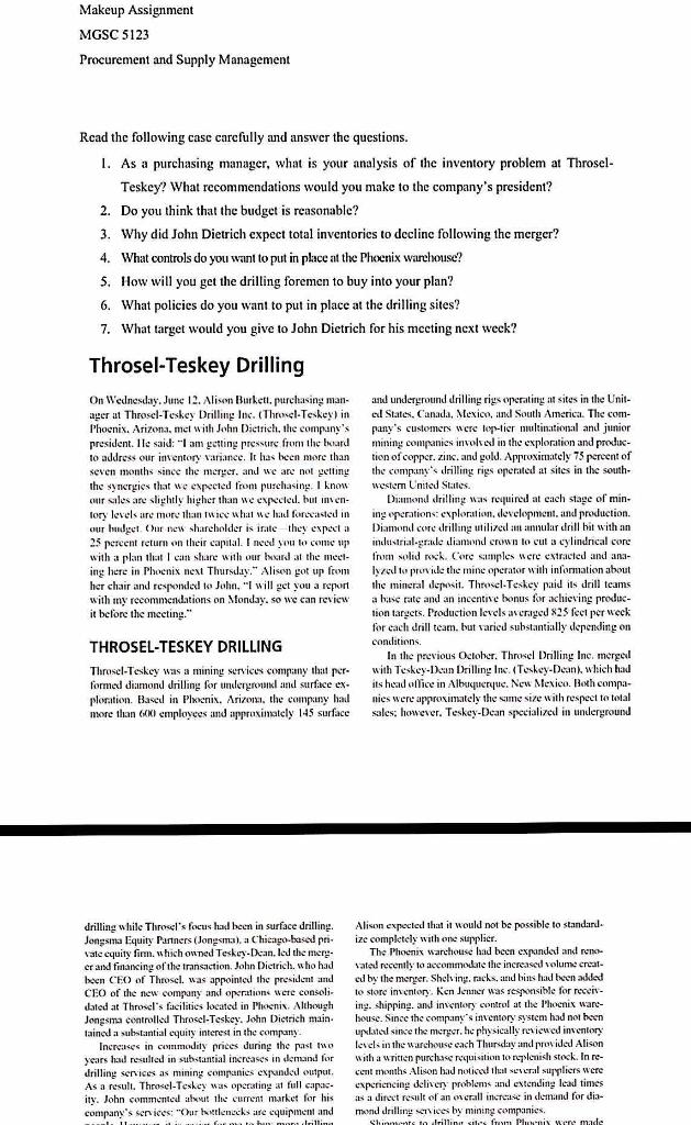 Solved Read the following case carefully and answer the | Chegg.com