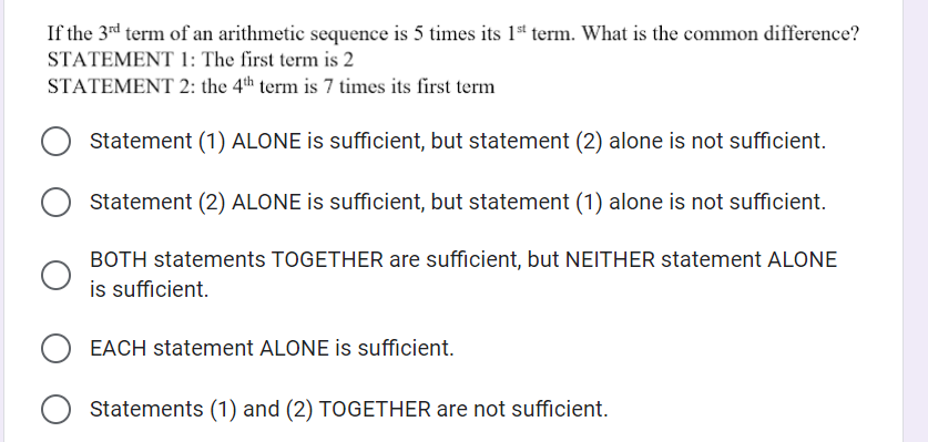 Solved If the 3rd term of an arithmetic sequence is 5 times | Chegg.com