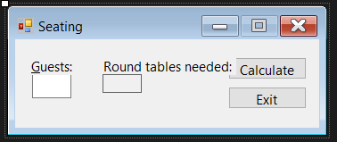 Solved Using Visual Basics: Open the Wedding Solution.sln | Chegg.com