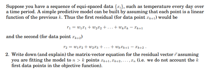Suppose you have a sequence of equi-spaced data {xi}, | Chegg.com