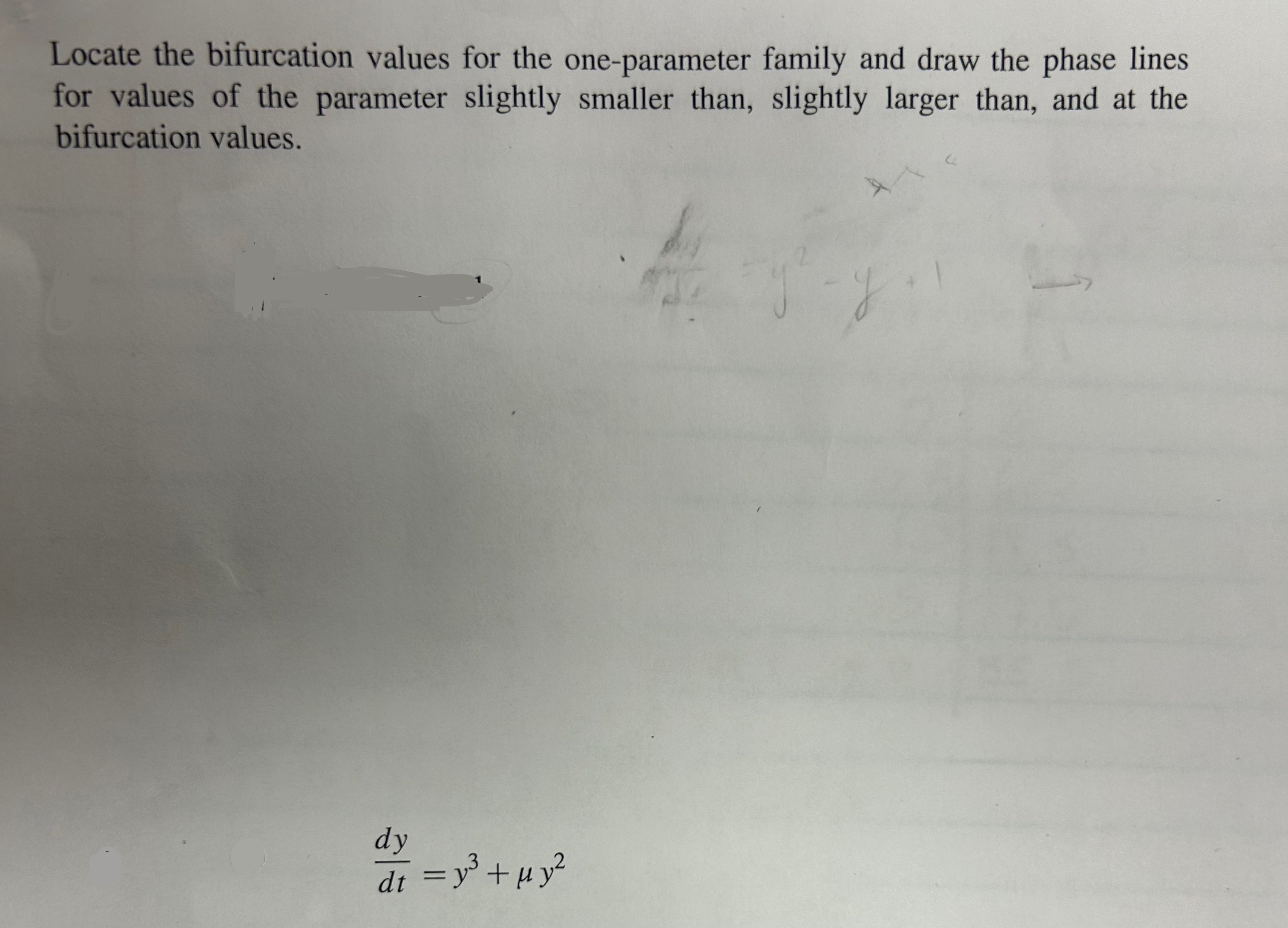 Solved Locate the bifurcation values for the one-parameter | Chegg.com