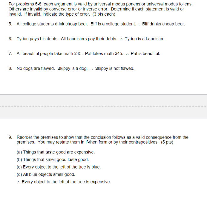 Solved 1. Rewrite the statement formally using variables and | Chegg.com