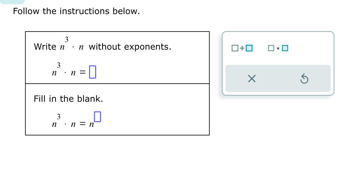 Solved Follow the instructions below.Write n3*n ﻿without | Chegg.com