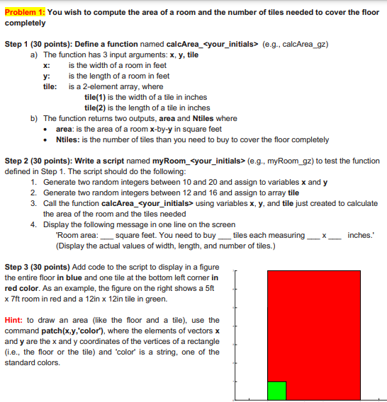 Solved Problem 1: You wish to compute the area of a room and | Chegg.com
