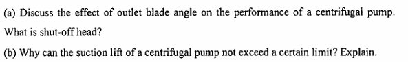 Solved (a) Discuss the effect of outlet blade angle on the | Chegg.com