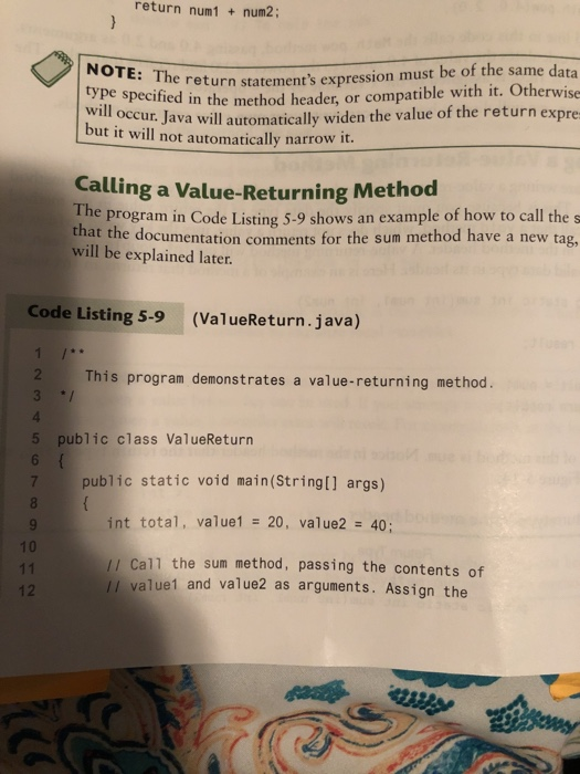 Solved How to create a program that uses 3 methods,Method 1: | Chegg.com