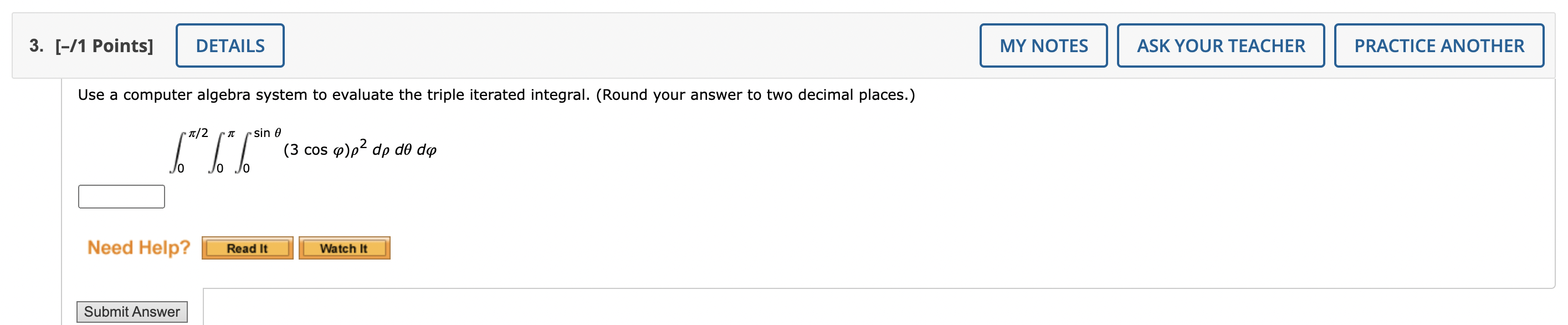 Solved 3. [-/1 Points] DETAILS Use a computer algebra system | Chegg.com