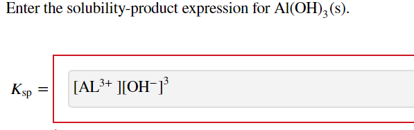 Solved Enter the solubility-product expression for | Chegg.com