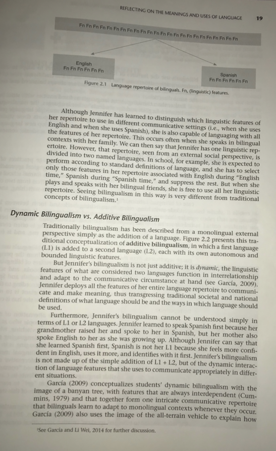 Solved CHAPTER 2 Language Practices and the Translanguaging | Chegg.com