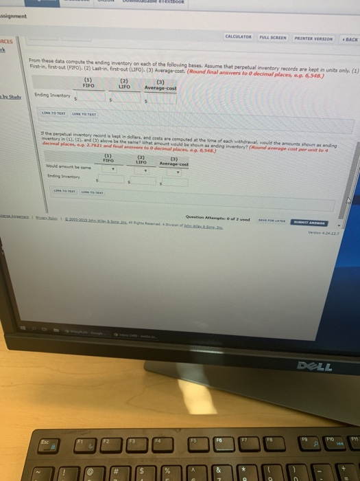 Solved CALCULATOR FuLL SCREEN PRINTER VERSION 8.ACR URCES | Chegg.com