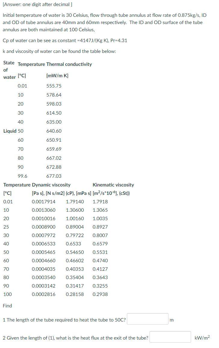 Solved [Answer: one digit after decimal ] Initial | Chegg.com