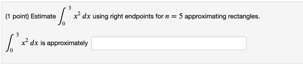 Solved x2 dx using right endpoints for n -5 approximating | Chegg.com