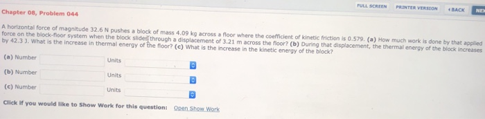 Solved FULL SCREEN PRINTER VERSTON BACK Chapter 08, Problem | Chegg.com