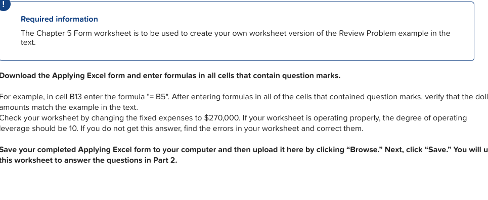 Solved Paste A1 x fx Chapter 5: Applying Excel Chapter 5: | Chegg.com