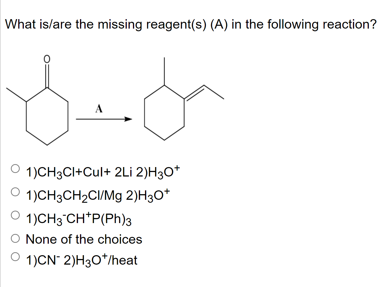 Solved What is/are the missing reagent(s) (A) in the | Chegg.com