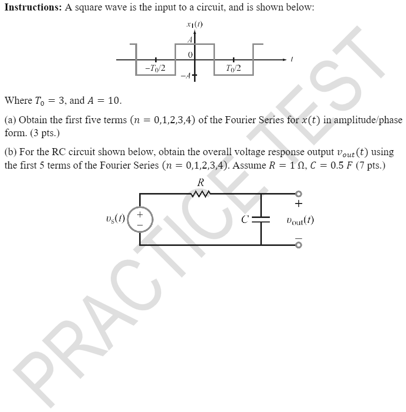 Solved Where T0=3, and A=10. (a) Obtain the first five terms | Chegg.com