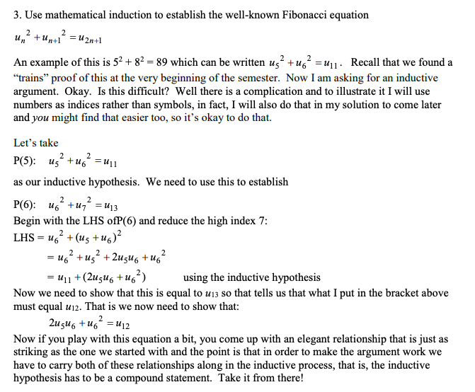Solved 3. Use mathematical induction to establish the | Chegg.com