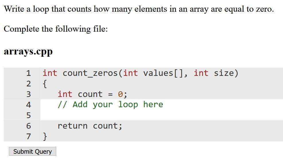 Solved Write a loop that counts how many elements in an | Chegg.com