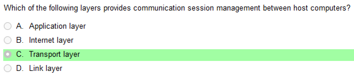 Solved Which of the following layers provides communication | Chegg.com
