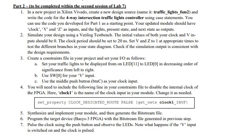 Solved 1 In A New Project In Xilinx Vivado Create A New 