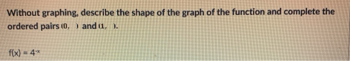 Solved Without graphing, describe the shape of the graph of | Chegg.com