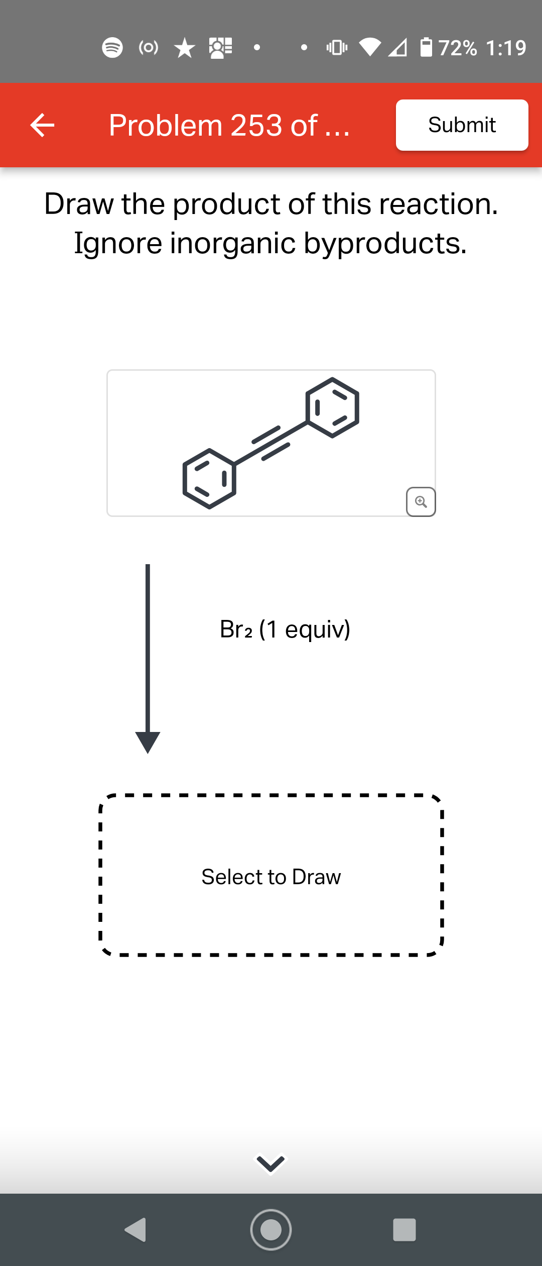 Solved Draw the product of this reaction. Ignore inorganic | Chegg.com