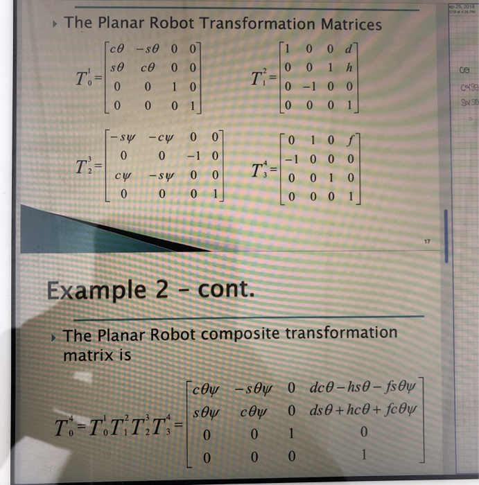 Solved Robotics transformation matrix. Please multiply out | Chegg.com