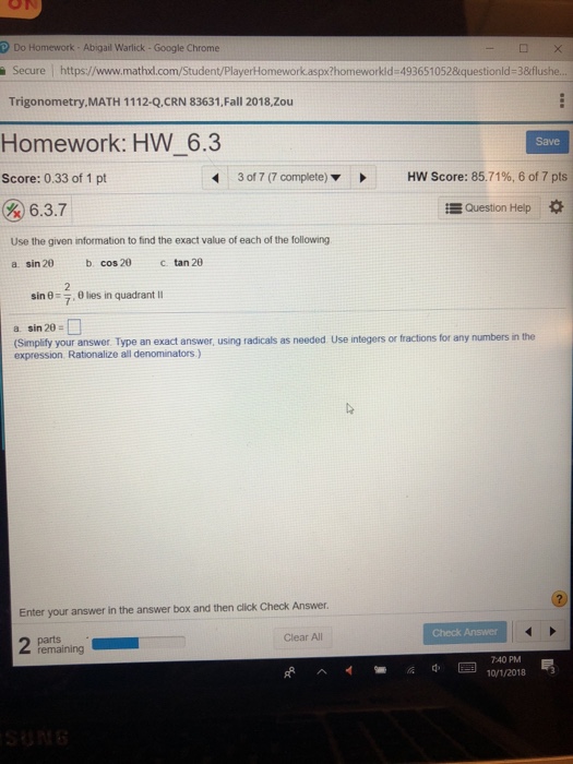 Solved Do Homework- Abigail Warlick-Google Chrome Secure | Chegg.com
