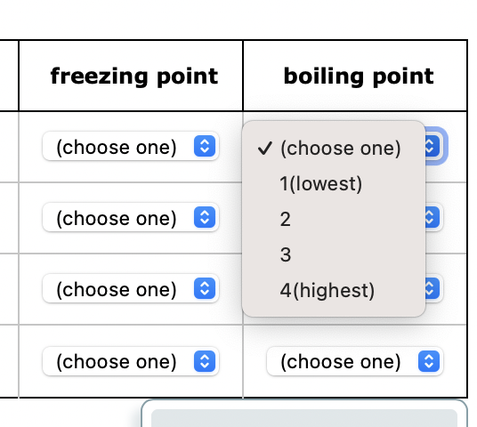 Solved \begin{tabular}{|l|l|} \hline freezing point & | Chegg.com