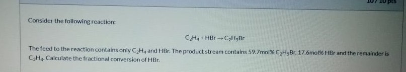 Solved Consider the following reaction: CH4 +HBr - C2H5Br | Chegg.com