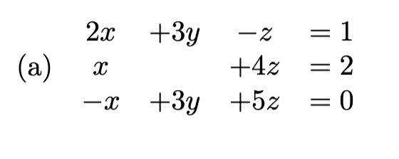 Solve the following systems of equations using | Chegg.com