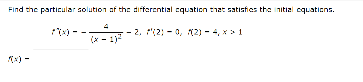 Solved Find the particular solution of the differential | Chegg.com
