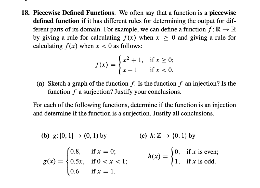 Solved Piecewise Defined Functions We Often Say That A