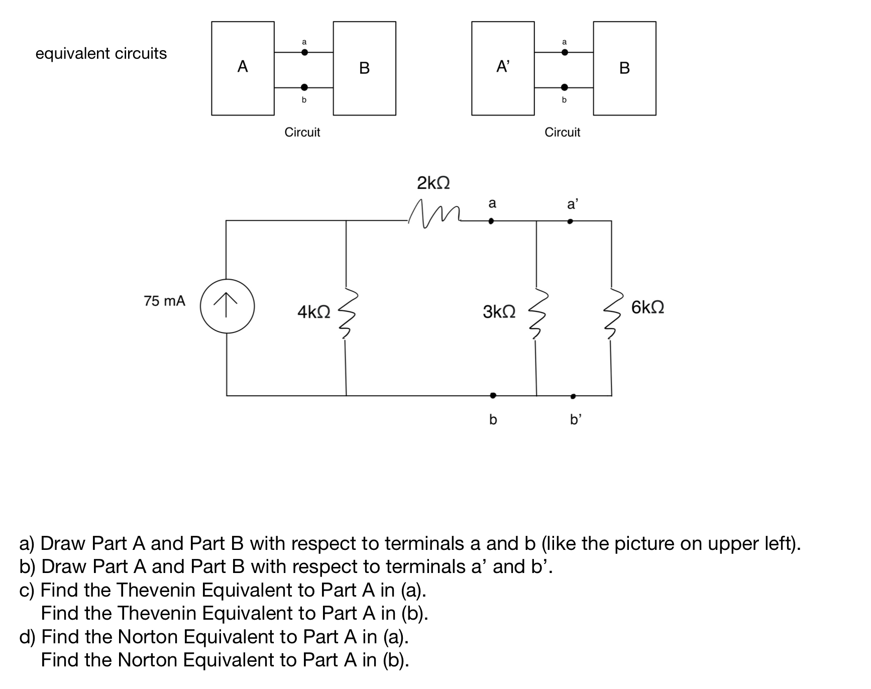 Solved by an EXPERT a) ﻿Draw Part A and Part B with respect to ...