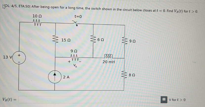 Solved NDL: 4/5, ETA:50] After being open for a long time, | Chegg.com