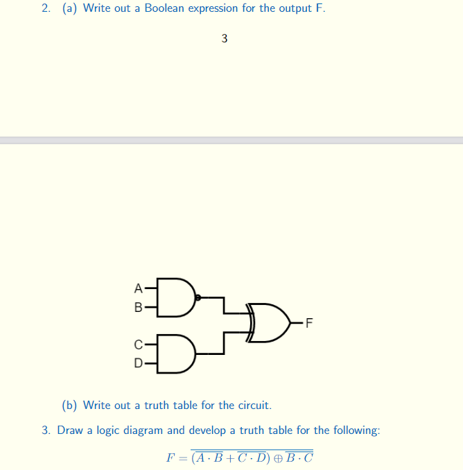 Solved 2. (a) Write out a Boolean expression for the output | Chegg.com