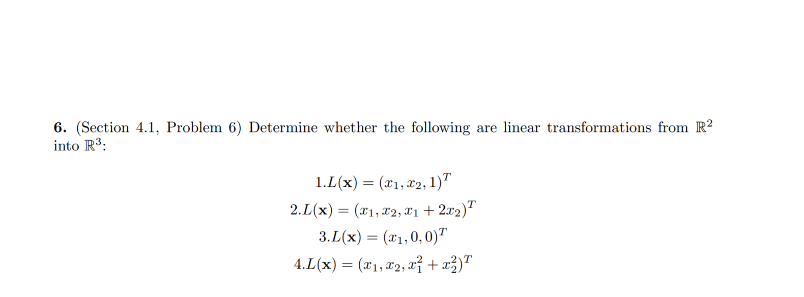 Solved 6 Section 4 1 Problem 6 Determine Whether The