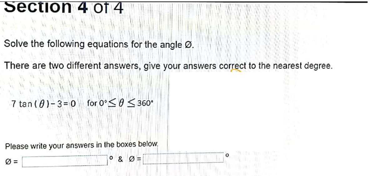 Solved Section 4 of 4 Solve the following equations for the | Chegg.com