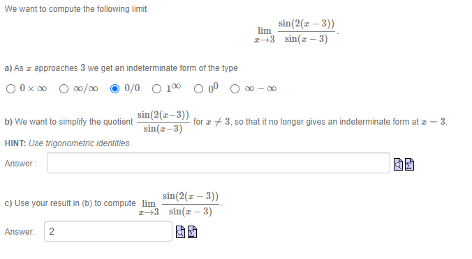Solved We want to compute the following limit | Chegg.com