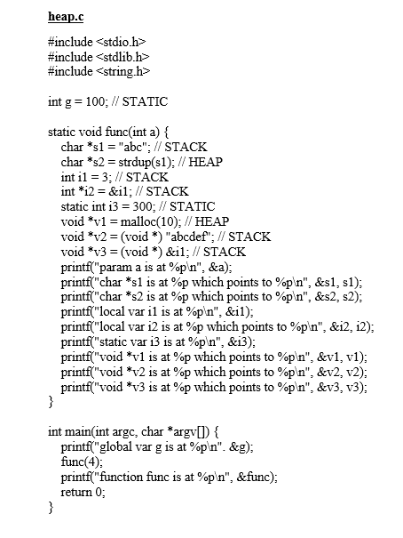 Solved Question:1.a. Is there any overlap between HEAP and | Chegg.com