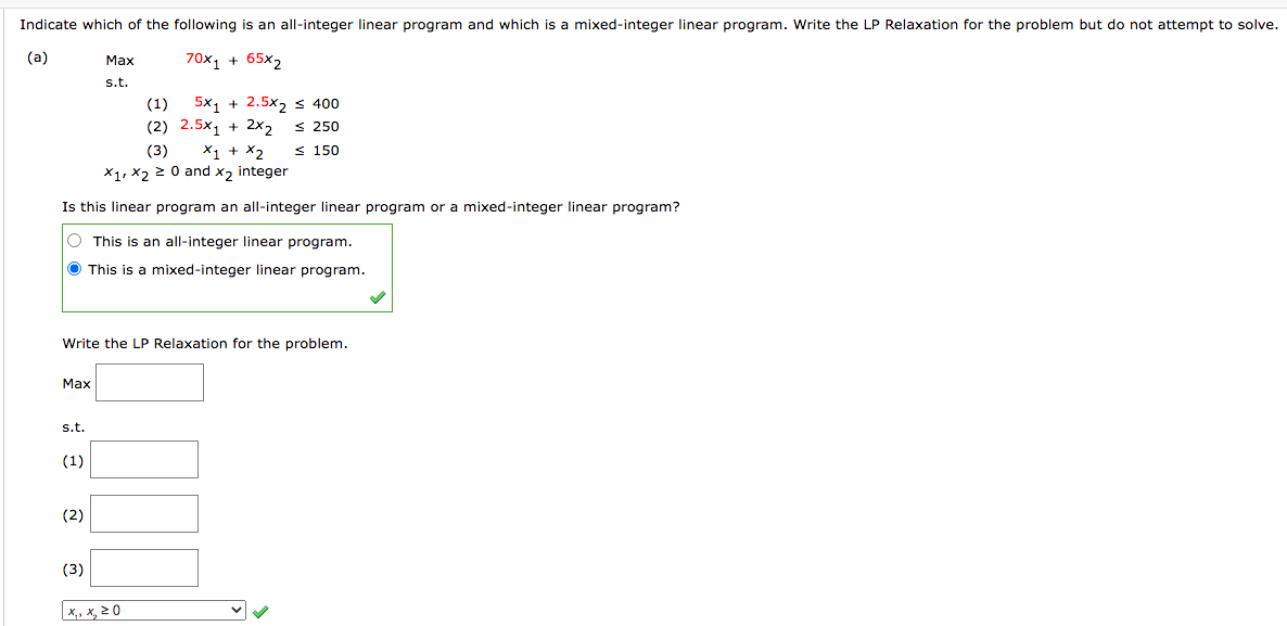 Solved idicate which of the following is an all-integer | Chegg.com Solved idicate which of the following is an all-integer | Chegg.com